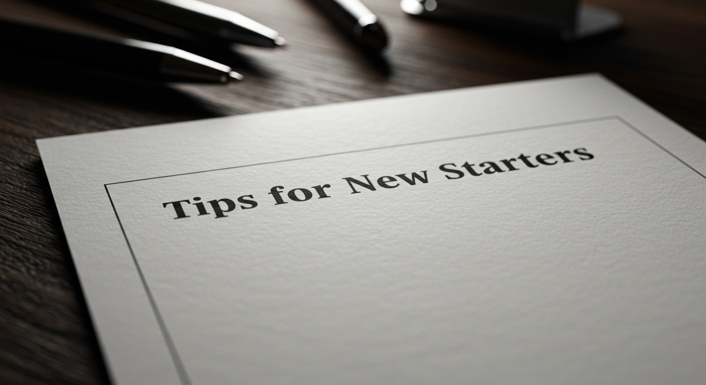 Field-Specific Tips for New Starters - 360 Apprenticeships